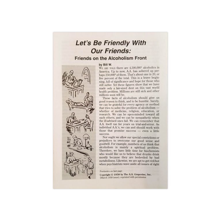 AA Pamphlets at Alcoholics Anonymous Conference Approved Store