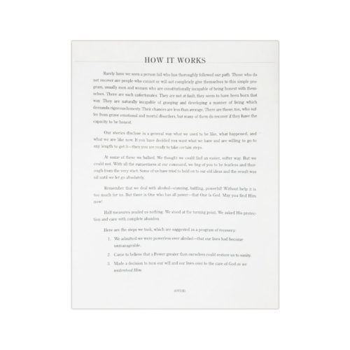 12 Promises (8.5 x 11) Laminated - Alcoholics Anonymous Cleveland