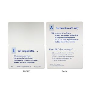 AA Wallet Size Cards - Alcoholics Anonymous Literature