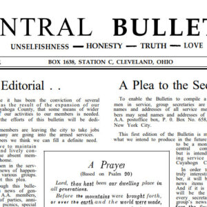 History of A.A. - Alcoholics Anonymous Cleveland